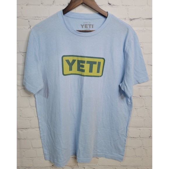 Yeti | Shirts | Yeti Mens Badge Logo Short Sleeve Tshirt Color Ice Blue ...